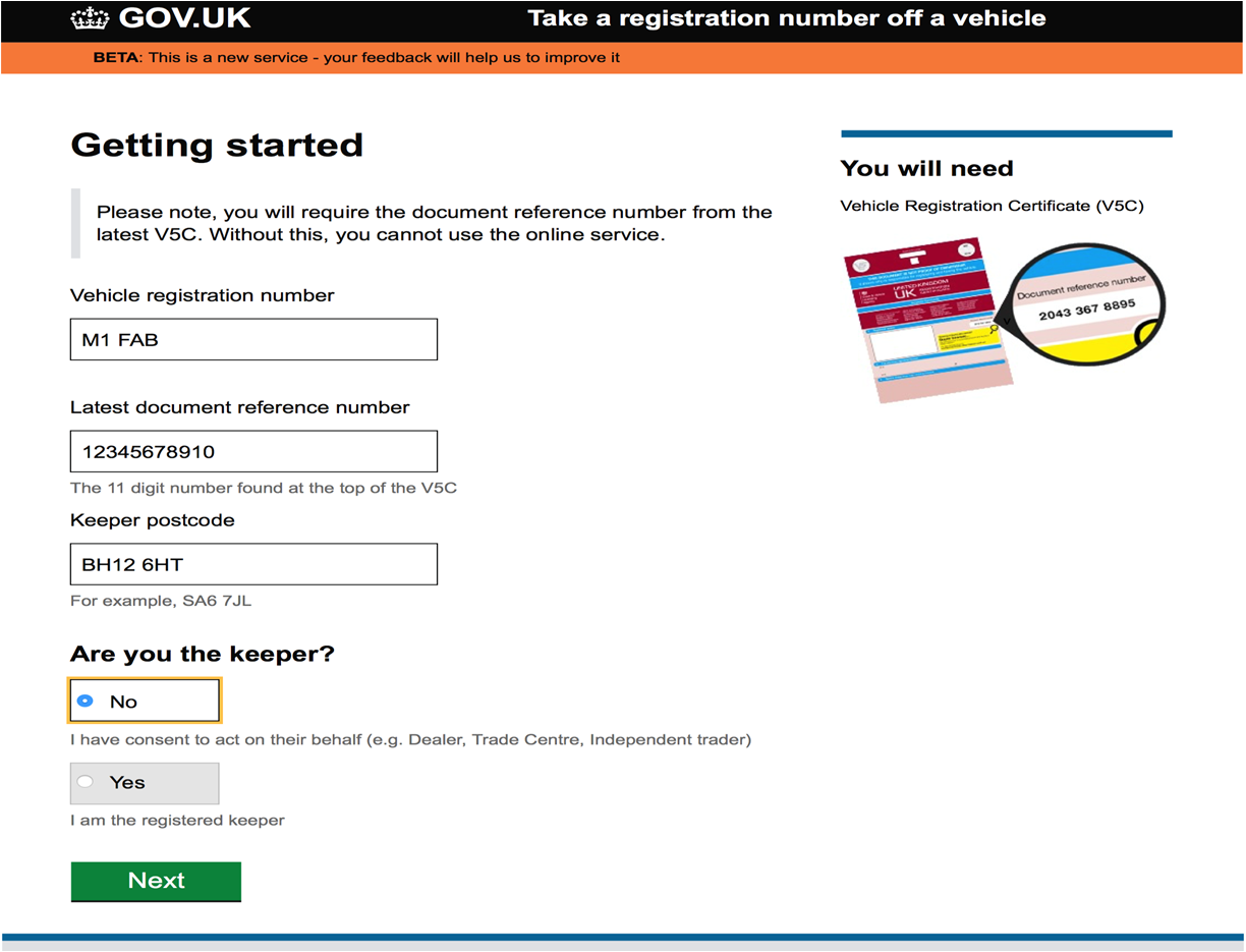 Gathering the views of the motor trade – Personalised Registrations Online – Inside DVLA